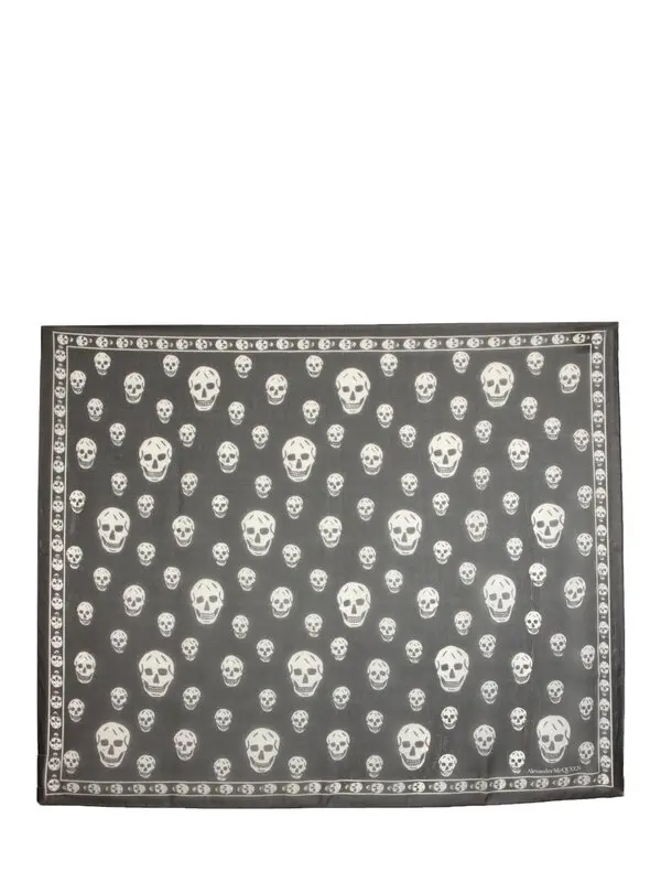 Alexander McQueen Foulard Skull Classico Scarf - Black