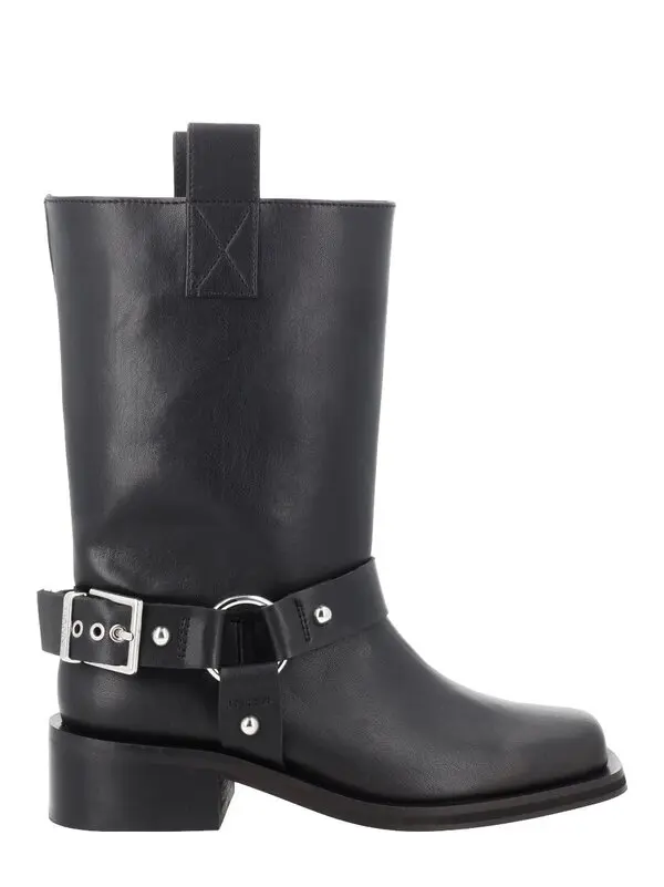 GANNI Biker Boots - Black
