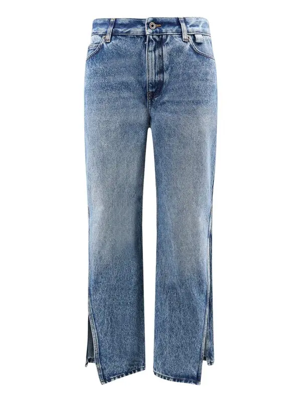 Loewe Denim Jeans With Embroidered Logo - Blue