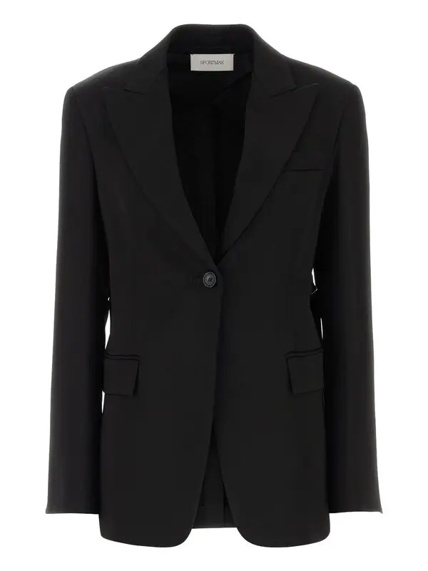 Sportmax Viscose Novella Blazer - Black
