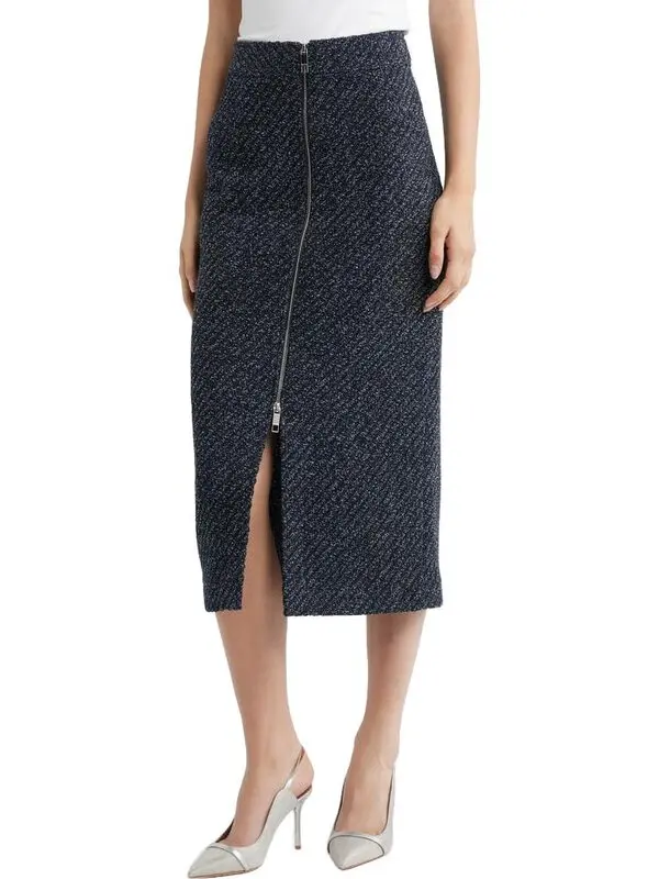 BOSS Villetta Tweed Midi Skirt - Open Miscellaneous