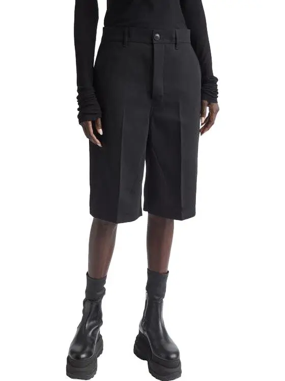 Rick Owens Tailored Wool Work Shorts - Black