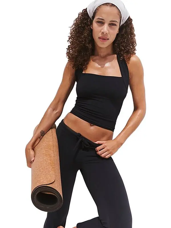 Free People Epic Sculpt Halter Tank - Black