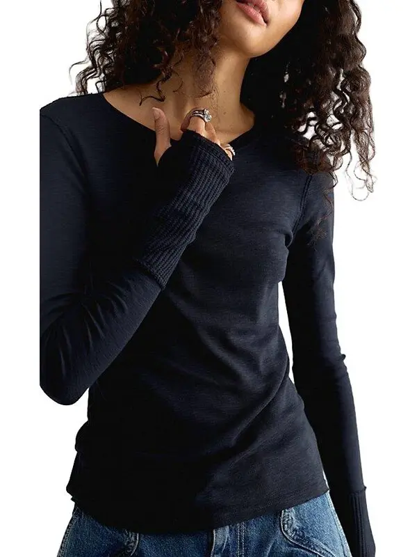 Free People We The Free Tinsley Top - Black