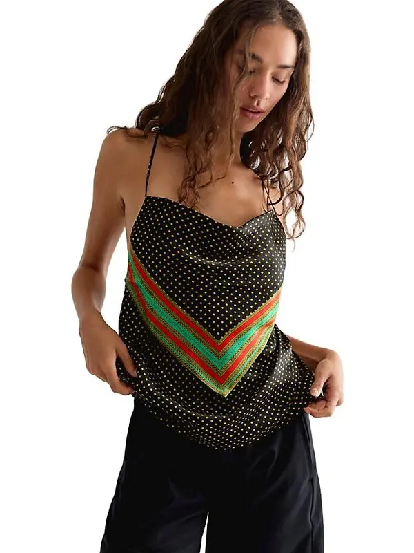 MES DEMOISELLES Apara Silk Tank - Black
