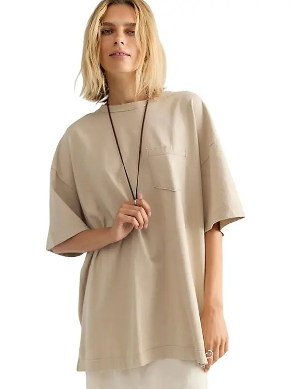 Free People Good Luck" Graphic Oversized T-shirt - Plaza Combo