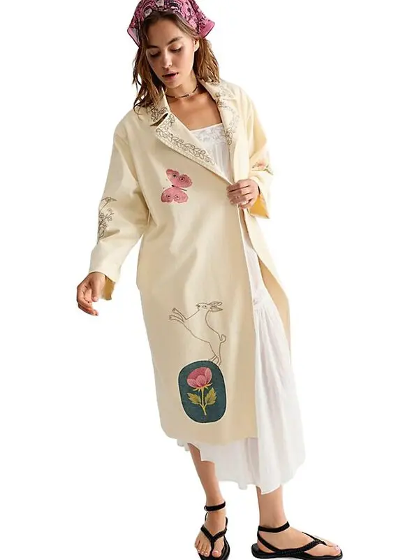 DENIM AND BONE Folk Duster Jacket - Ivory