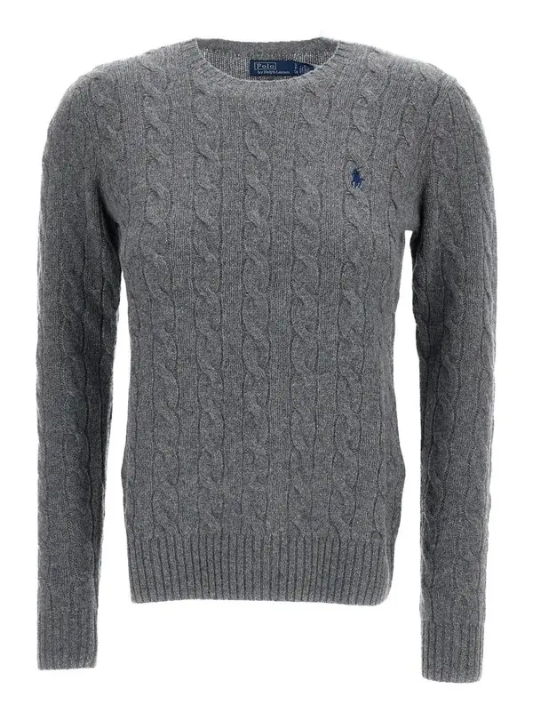 Polo Ralph Lauren Cable Knit Crew Neck Sweater - Grigio