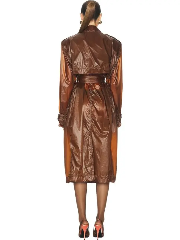 Saint Laurent Trench Coat - Cognac
