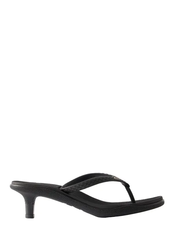 BLOUMME Arc 40 Rubber Thong Heeled Sandals - Black