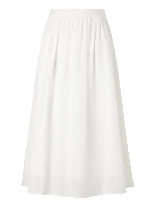 Rosie Assoulin Cotton-voile Midi Skirt - White