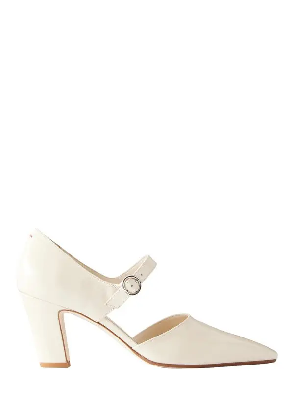 AeydĒ Isidora 75 Calf-leather Mary Jane Pumps - Neutrals