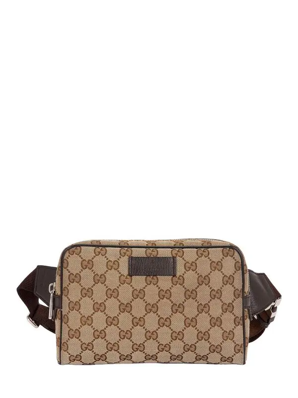 Gucci Gg Monogram Belt Bag - Brown