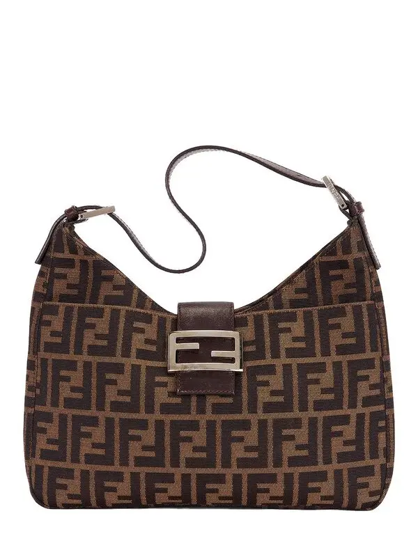 Fendi Zucca Monogram Shoulder Bag - Brown