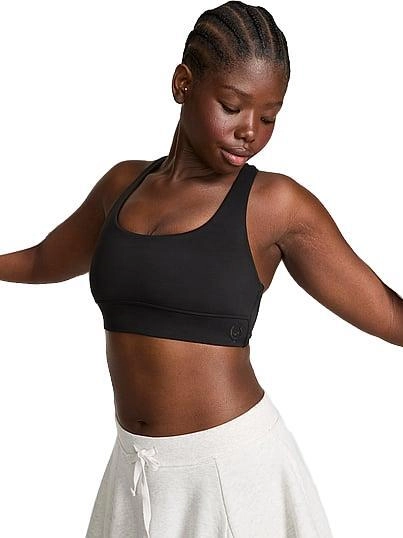 Pink Relay™ Twist-back Bra - Black