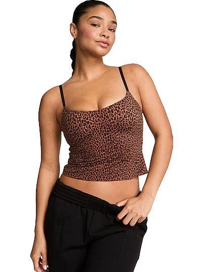 Pink Marshmallow Lightly Lined Wireless Comfy Cami - Print