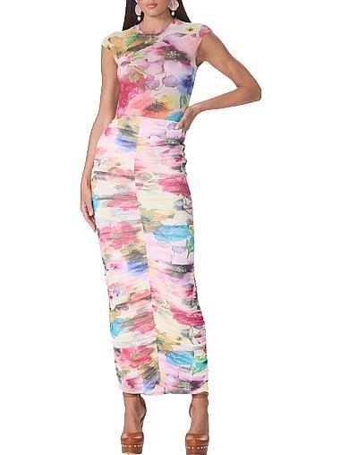 Victoria's Secret Afrm Nina Top Mesh With Laser-cut Edges - Floral