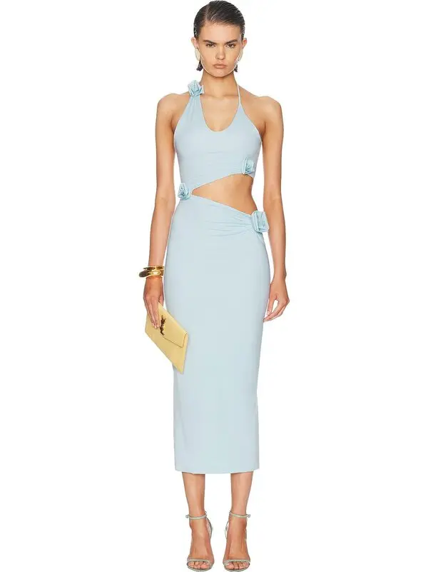 MAYGEL CORONEL Blue Cut Out Dress - Arctic