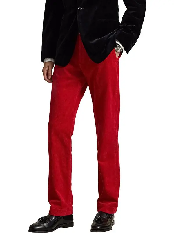 Ralph Lauren Bedford Straight Fit Corduroy Trousers - Ralph Red