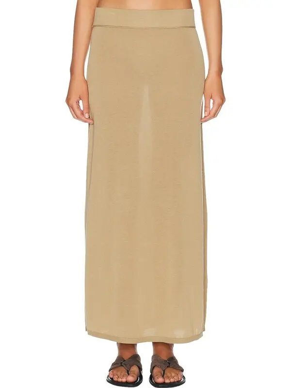TOTEME Long Knit Skirt - Desert