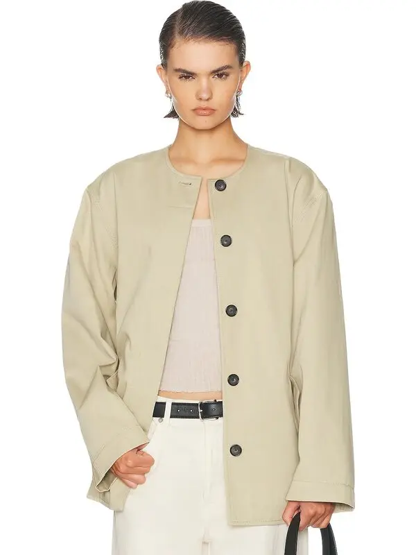 TOTEME Cotton Twill Jacket - Cashew