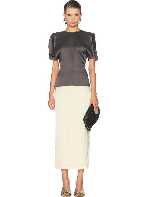 Victoria Beckham Bela Top With Sleeve Cut-out Detail - Ore