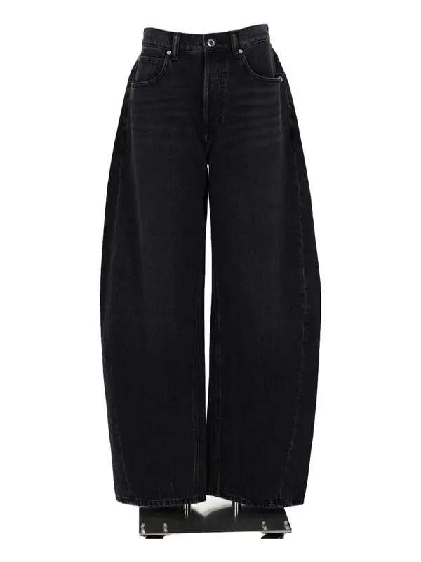 Alexander Wang Blow Up Jeans With Rhinestone Logo - Multicolor