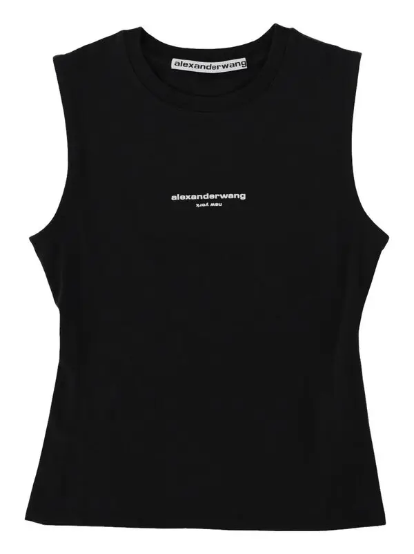 Alexander Wang Cotton Stretch Tank Top - Black