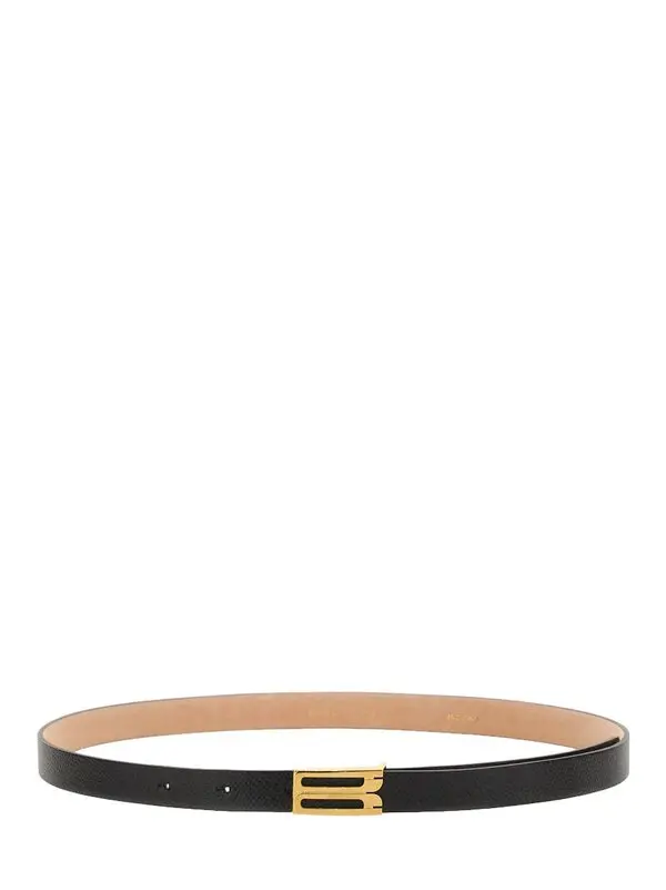 Victoria Beckham Dorian Leather Belt - Black
