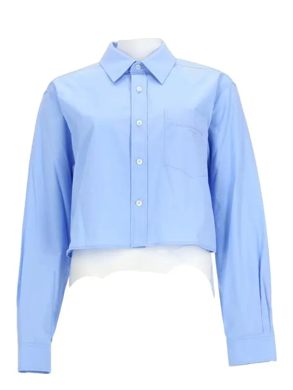 Alexander Wang Cropped Logo Shirt - Blue
