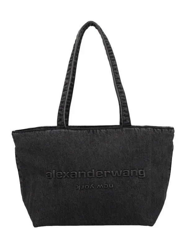 Alexander Wang Medium Tote Bag In Denim - Blue