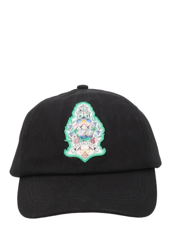 Casablanca Cappello Da Baseball Con Patch Hotel - Black