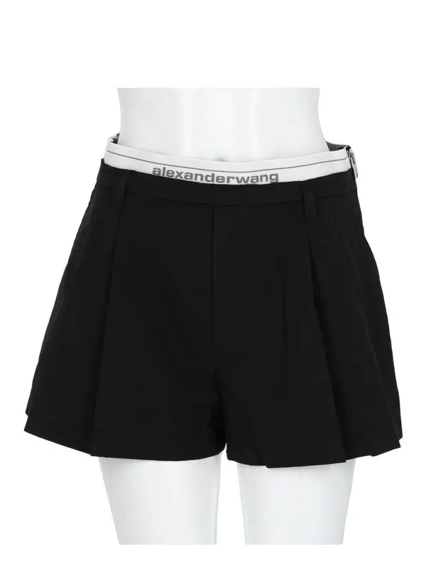 Alexander Wang Logo Elasticated Waist Shorts - Black
