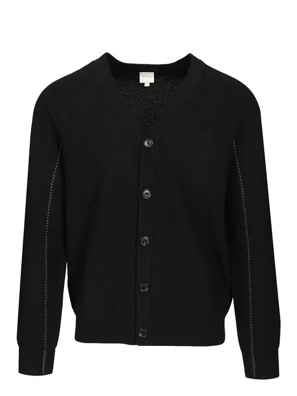 Paul Smith Merino Wool Button-down Cardigan - Black