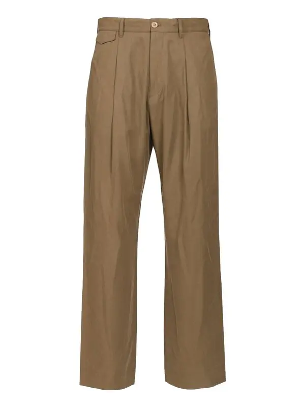 Paul Smith Lyocell Twill Pleated Trousers - Cream