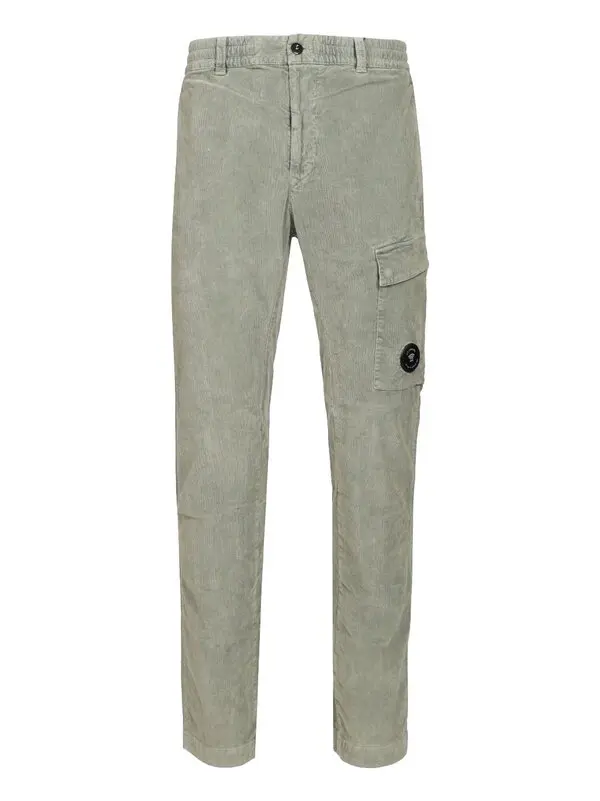 C.P. COMPANY Wide Leg Corduroy Trousers - Gray
