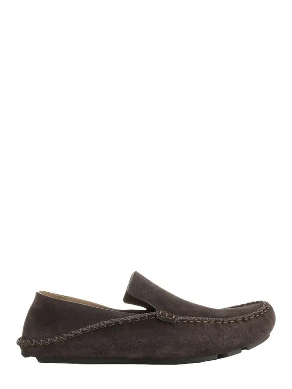 Loewe Rambla Suede Driving Loafers - Brown