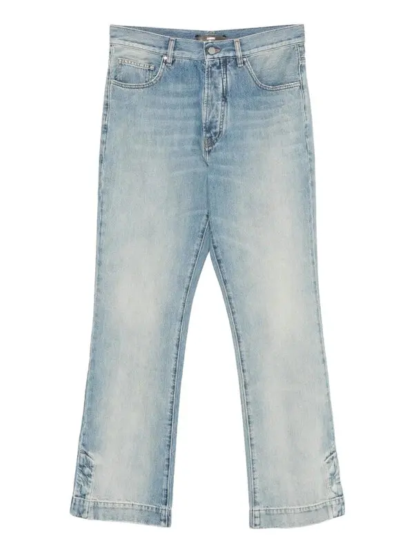 Amiri Flared Straight-leg Jeans In Antique Indigo - Blue