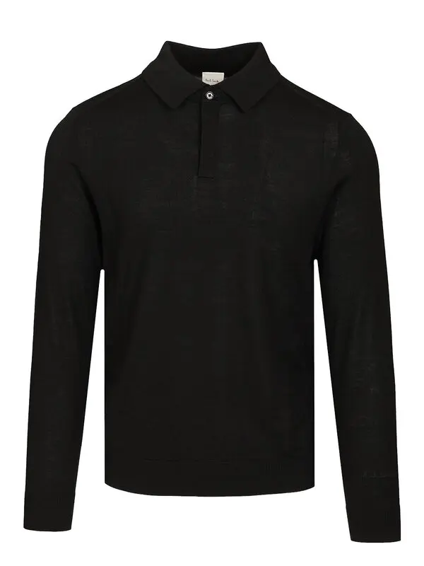 Paul Smith Long-sleeved Polo Shirt - Black