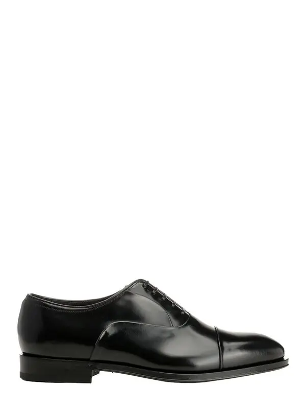 FERRAGAMO Oxford With Cap Toe - Black