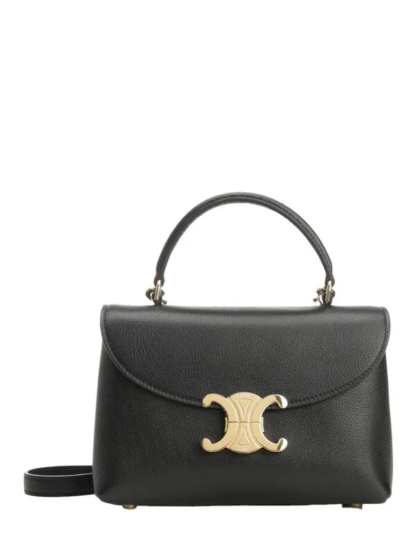 Celine Nino Teen Bag In Garnet Leather - Black