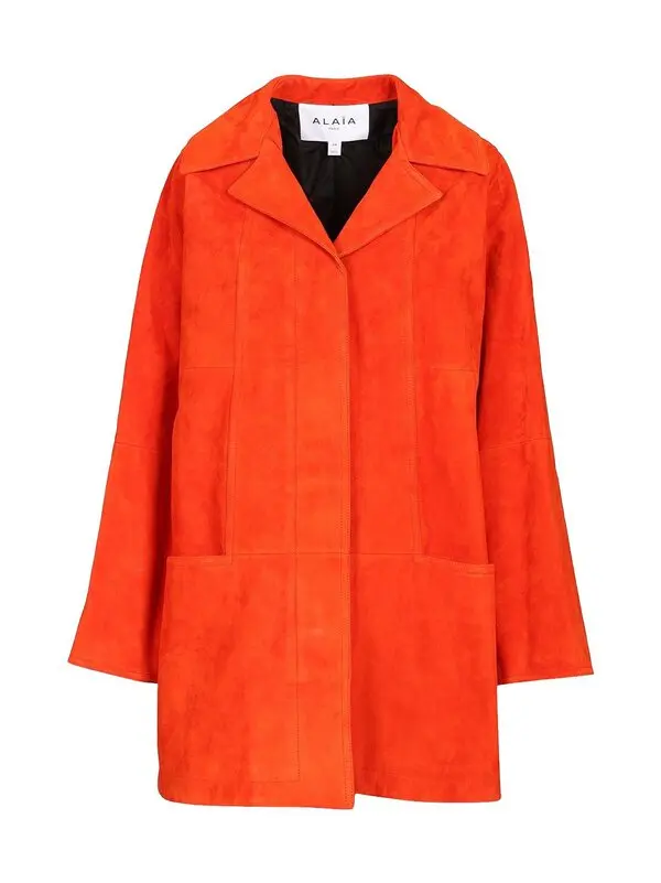 Alaïa Trapeze Coat - Red
