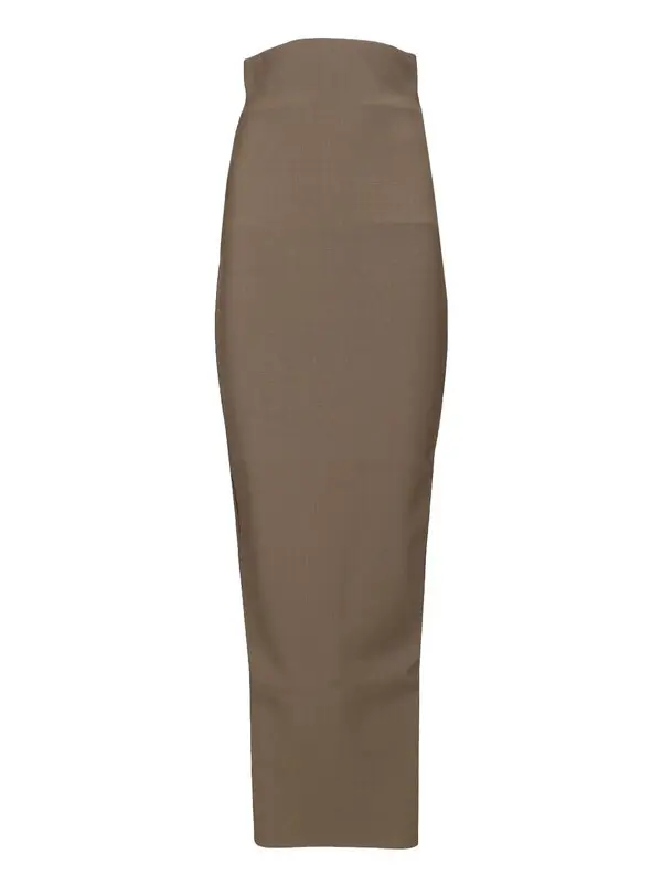 Rick Owens Dirt Pallar" Wool Blend Ankle-length Skirt - Brown