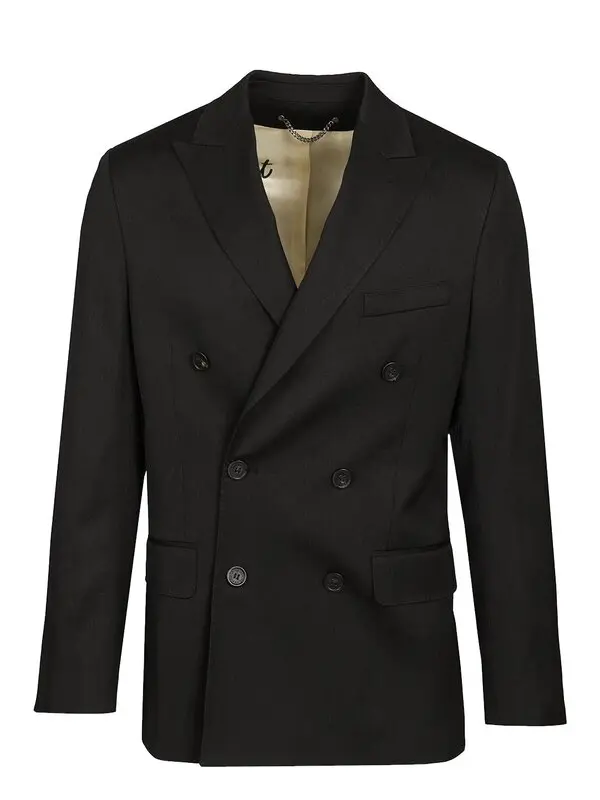 GOLDEN GOOSE Double-breasted Wool Jacket - Black
