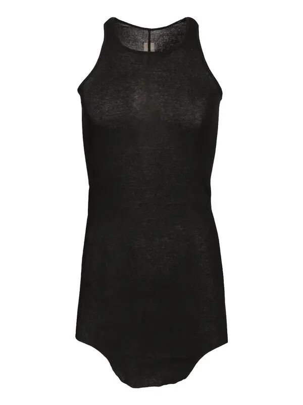 Rick Owens Ribbed Tank Top - Black