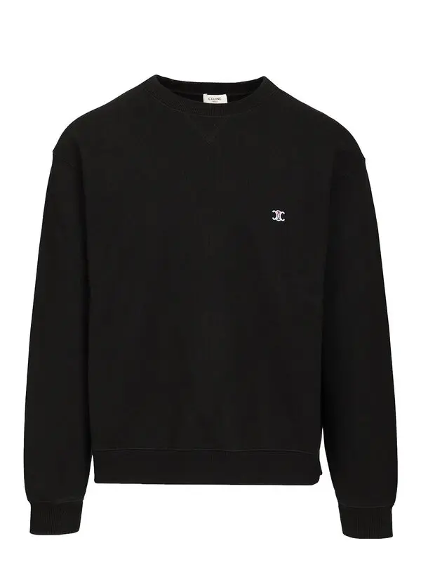 Celine Crew Neck Sweatshirt - Black
