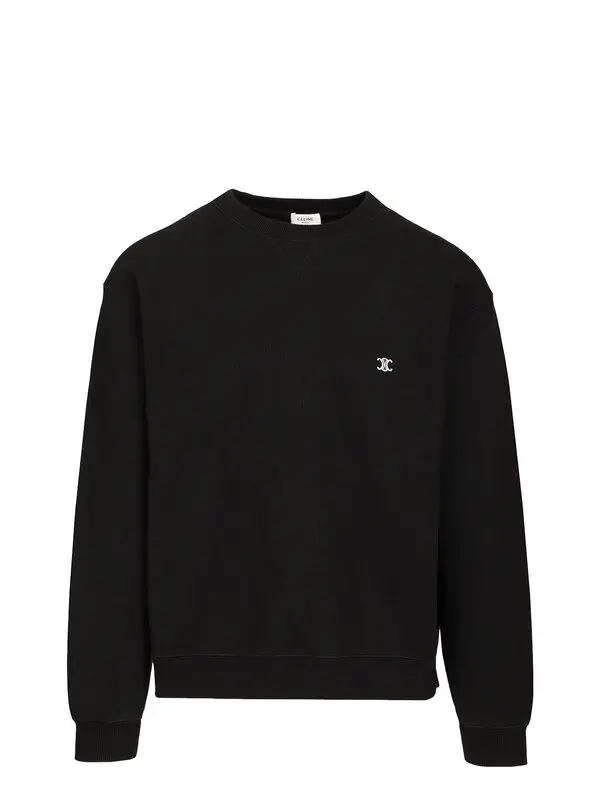 Celine Crew Neck Sweatshirt - Black