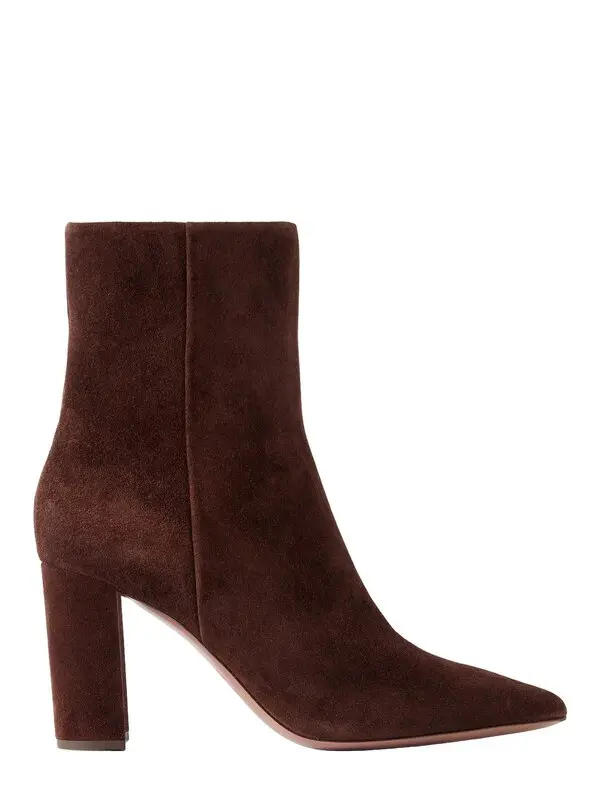 Paris Texas Anja 85 Suede Ankle Boots - Brown