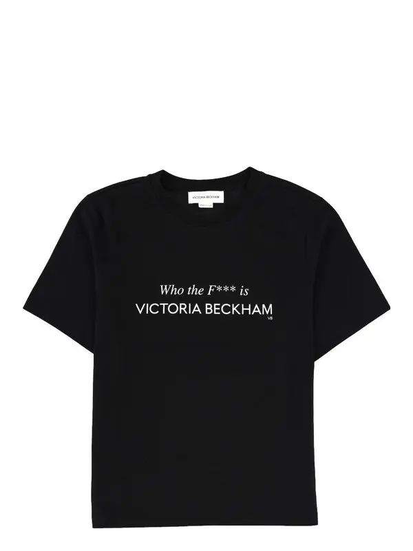 Victoria Beckham Who The F*** Is" Organic Cotton T-shirt - Black