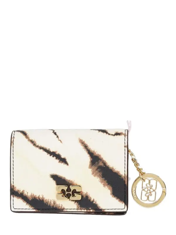 GANNI Tiger Print Card Holder - Multicolor